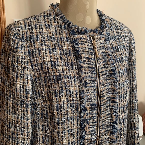 J. McLaughlin | Jackets & Coats | J Mclaughlin Zip Up Tweed Jacket Size ...